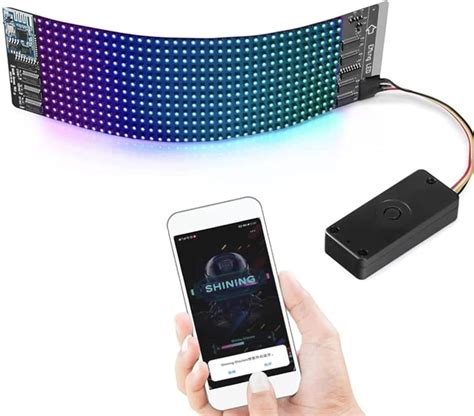 Bluetooth Programmable Mini Rgb Flexible Led Module 16 32 Pixel Display Matrix Logo Android