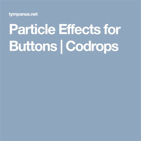 Particle Effects For Buttons Codrops Particles Buttons Babe Library
