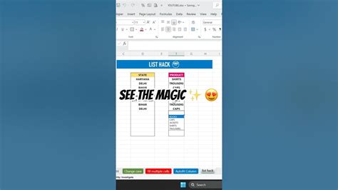 Dont Type Manually 🏻 And See The Magic 🌸advanceexcel Excel Shortvideo Subscribe Youtube