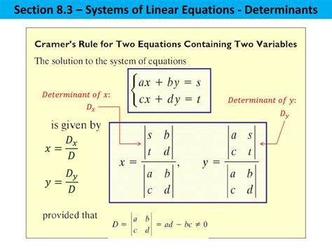 PPT Section Systems Of Linear Equations Determinants PowerPoint Presentation ID