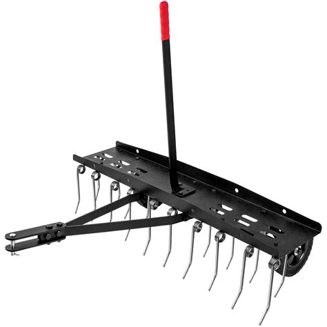 Phenoking 40 Inch Tow Behind Dethatcher With 20 Spring Loaded Tines Steel Frame Easy Assembly
