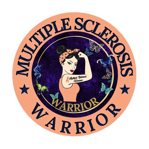 Multiple Sclerosis Warrior Svg Design File Ms Warrior Cricut