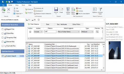 using the treesize file search gt oldest files self modulation of