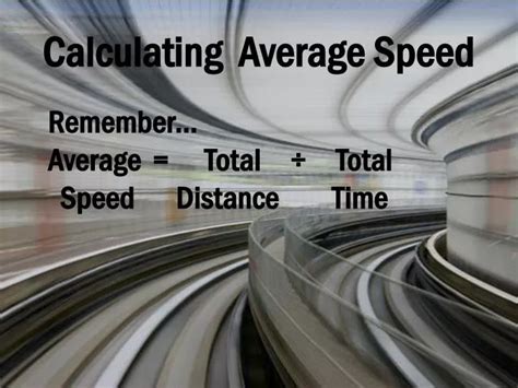 PPT Calculating Average Speed PowerPoint Presentation Free Download ID