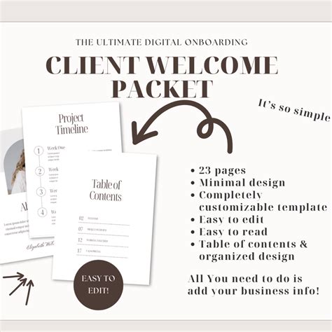Client Welcome Packet Virtual Assistant Welcome Packet Coaching