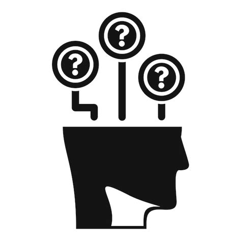 premium vector human head with question marks generating ideas