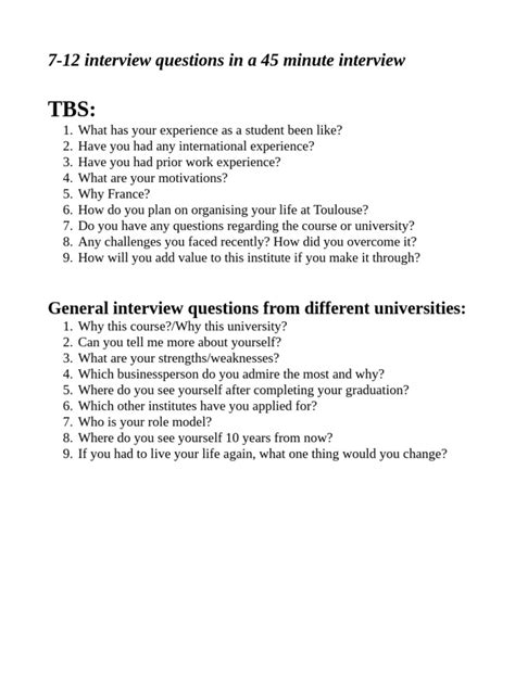 Common Interview Questions Pdf