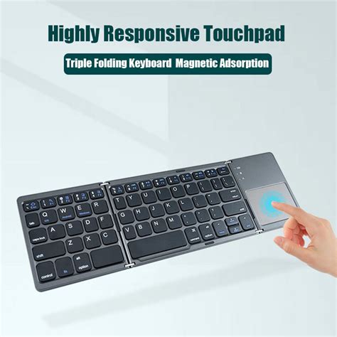 B033 Foldable Wireless Keyboard With Touchpad For Windows Android And Ios