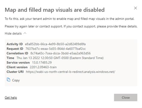 Error Map And Filled Map Visuals Are Disabled In Power Bi