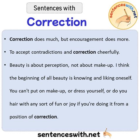 Correction Sentence Examples At Alejandro Kelley Blog