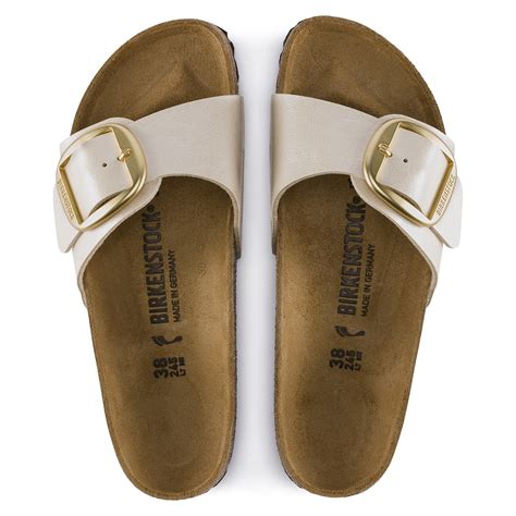 Madrid Big Buckle Birko Flor Graceful Pearl White Birkenstock