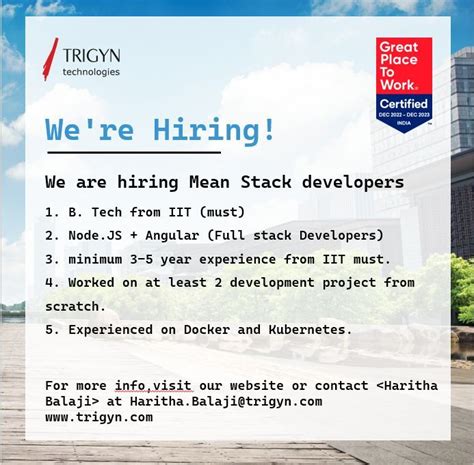 Haritha Balajee On Linkedin We Are Hiring