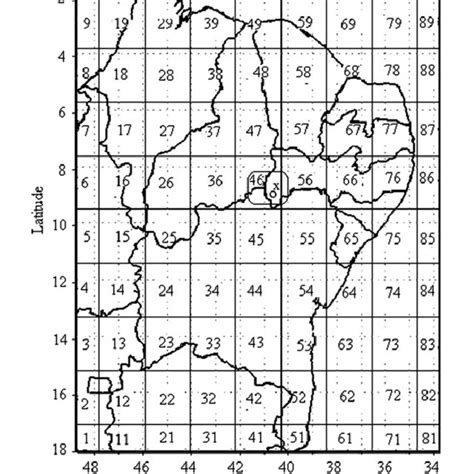 Spatial Distribution Of The Ncepncar Grid Points In A Tropical Region