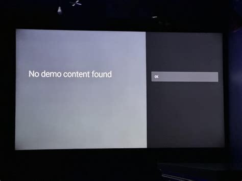 no demo content found r bravia