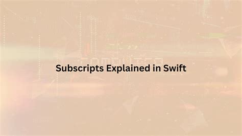Subscripts Explained In Swift With A Simple Example By Ijeoma Nelson