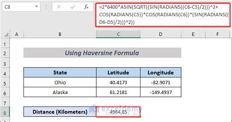 How To Calculate Distance Between Two Addresses In Excel 3 Ways