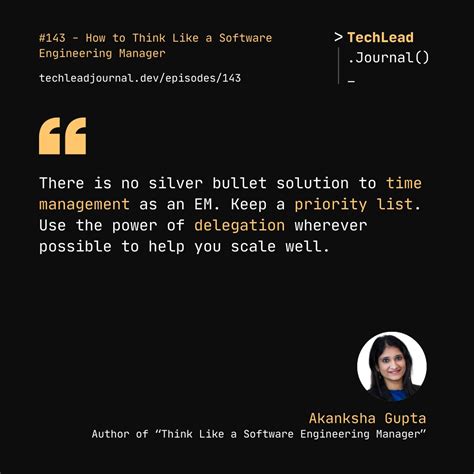 Tech Lead Journal On Linkedin As An Em Manage Your Time Effectively By Knowing Your Priority