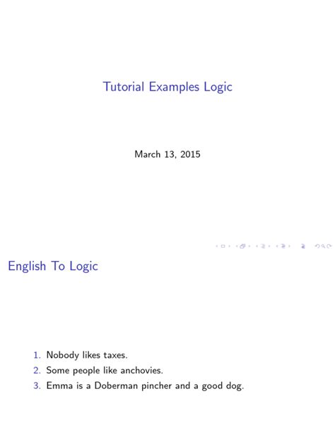 Tutorial5 Logic Pdf Interpretation Logic Syntax Logic