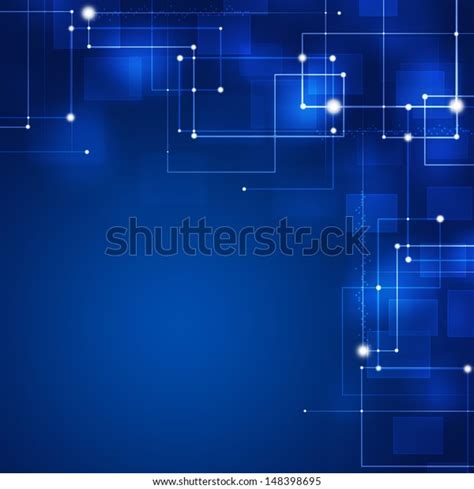 Abstract Digital Business Technology Square Shapes Stock Illustration