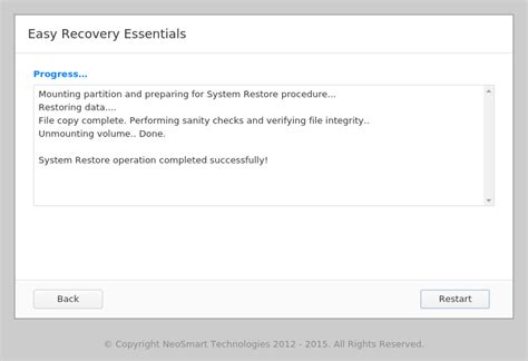 system restore