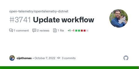 update workflow by cijothomas · pull request 3741 · open telemetry
