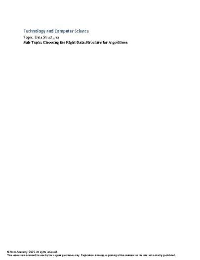 20 Writing Prompts Choosing The Right Data Structure For Algorithms