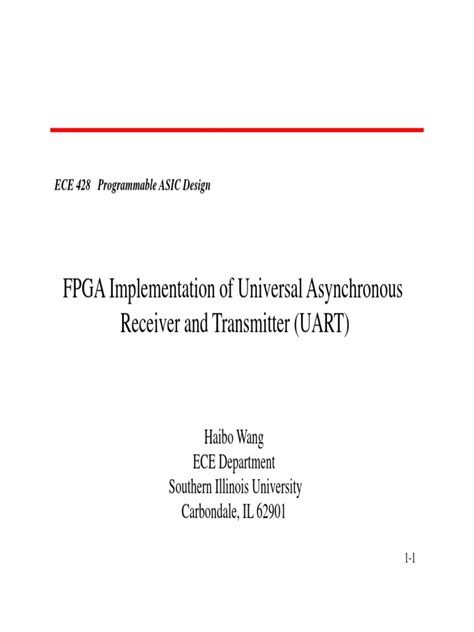 Fpga Implementation Of Universal Asynchronous Receiver And Transmitter Uart Pdf