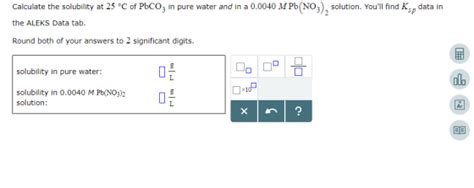 the ksp value is 7 40×10−14 calculate the solubility at 25 °c of p c03