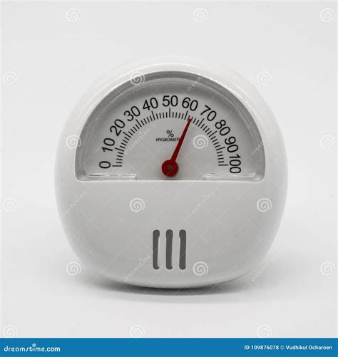 Termometro Domestico Analogico Ed Igrometro Con Lisolato Del Auto Supporto Fotografia Stock