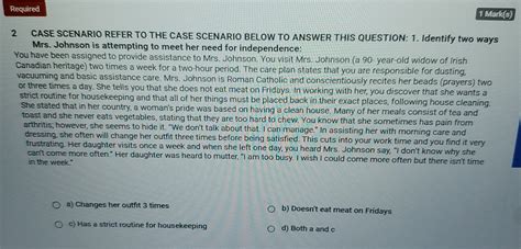 solved 1 ﻿mark s 2 ﻿case scenario refer to the case scenario