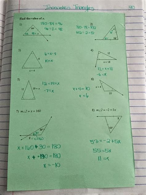 geometry unit 4 triangles interactive notebook interactive notebooks geometry lessons