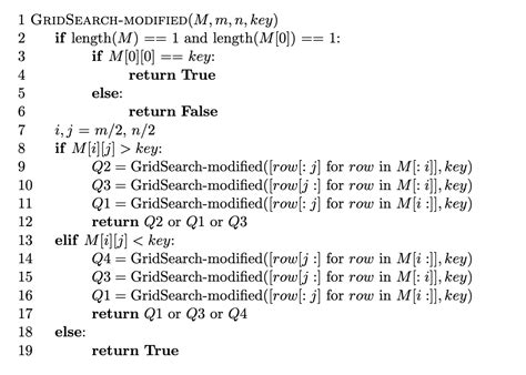 Matrices Recursive Grid Search Of A Sorted Matrix Computer Science