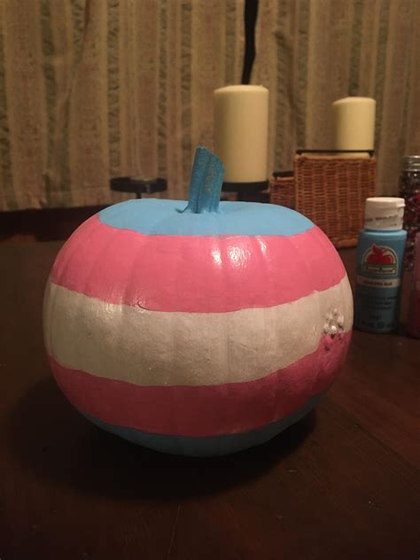 Since Yall Liked My Flag I Raise You Guys A Trans Pumpkin In Honor Of Halloween R