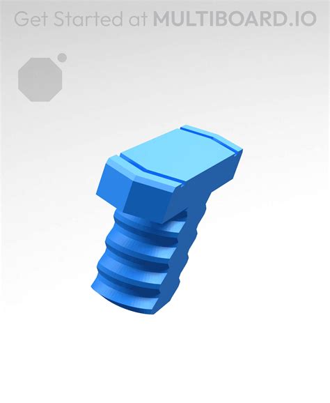 13 Mm Small Thread Flat Head T Bolt 3d Model By Multiboard On Thangs