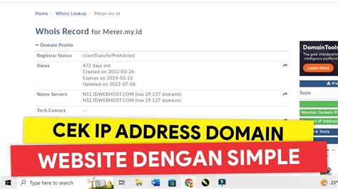 3 Trik Mudah Cara Mengetahui Ip Address Domain Website Website