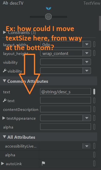 Is It Possible To Add An Attribute Like Textsize To The Common Attributes Section In Android