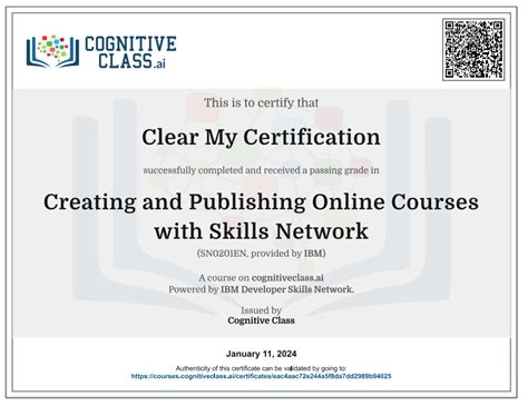 Creating And Publishing Online Courses With Skills Network Cognitive