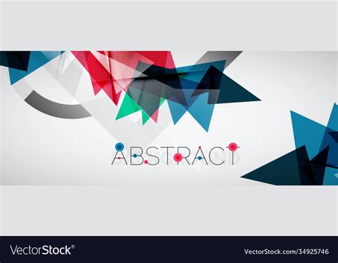 Geometric Abstract Background Color Triangle Vector Image