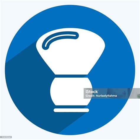 아이콘 면도 브러시 이발소 기호에 적합합니다 긴 그림자 스타일 편집 가능한 간단한 디자인 디자인 템플릿 벡터 간단한 그림 0명에 대한 스톡 벡터 아트 및 기타 이미지