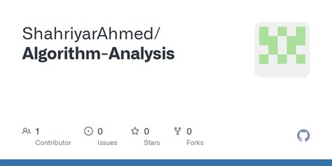 GitHub ShahriyarAhmed Algorithm Analysis
