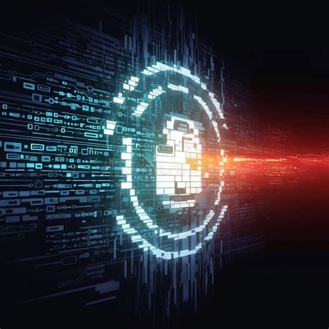 Secure Data Encryption Portrayed Through Digital Binary And Computer Virus Stock Illustration