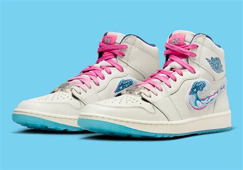 Michelle Wie West Air Jordan 1 Golf Shoes Aloha Waves