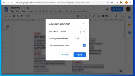 How To Make Two Columns In Google Docs Itechguides Com