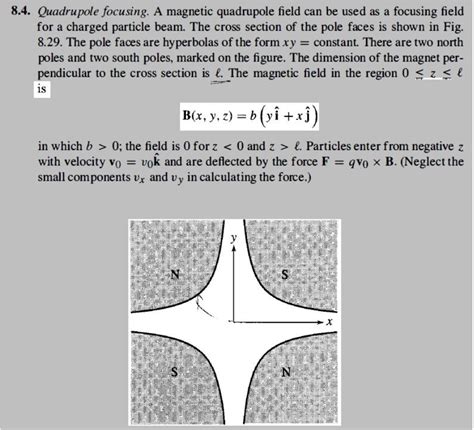 Solved 34 Quadrupole Focusing A Magnetic Quadrupole Field