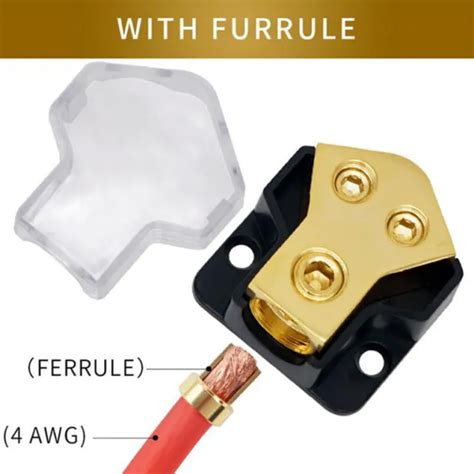 2 Way Power Distribution Block Power Ground Splitter 0 4gauge Awg For