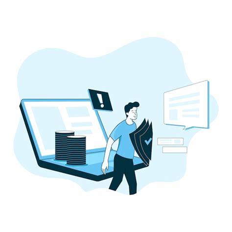 Premium Vector Man Protecting Data Security Data Personal Data
