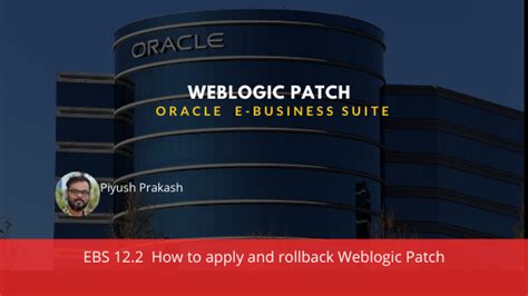 apply weblogic patches in e business suite cloud technology oracle