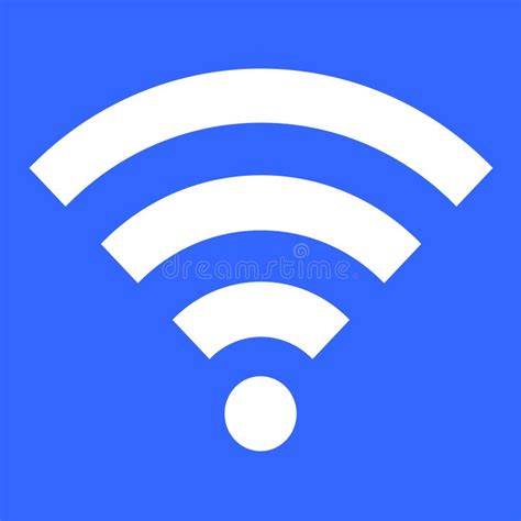 White Wifi Symbol Icon Isolated On A Black Background Stock