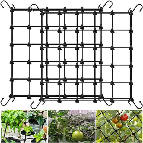 4pcs Grow Tent Net Flexible Net Trellis Fits 2x2ft And More Size Stretchy Trellis