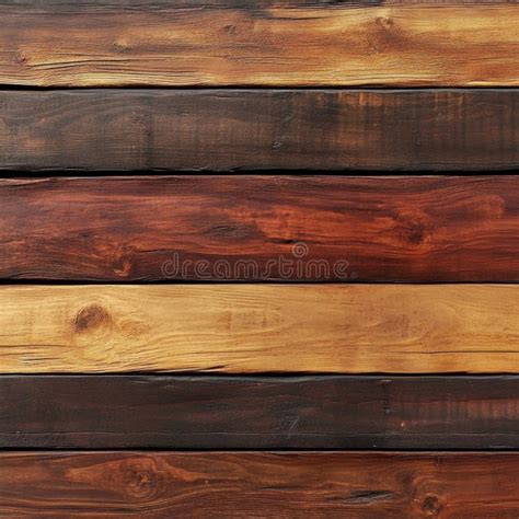Rustic Wooden Planks Texture With Natural Grain And Warm Tones Stock